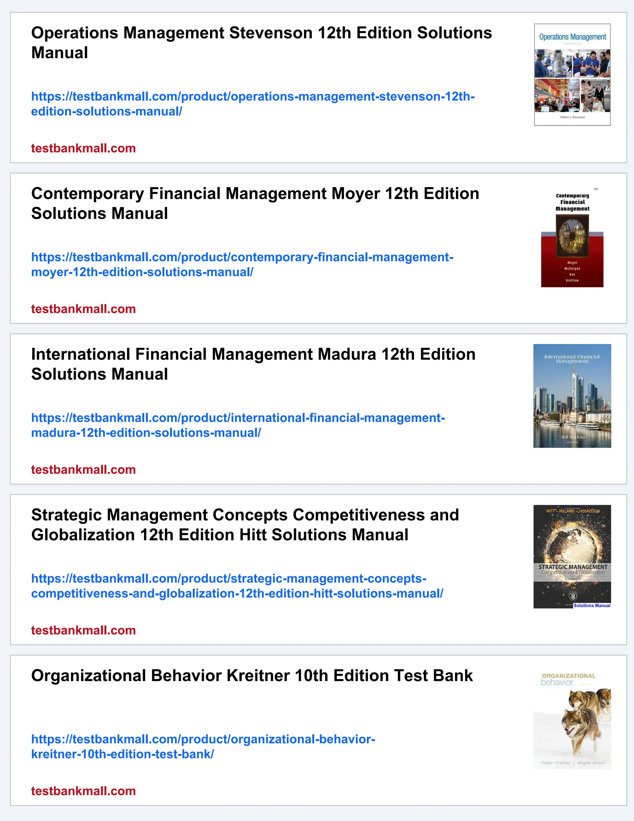 Management 12th Edition Kreitner Solutions Manual | PDF