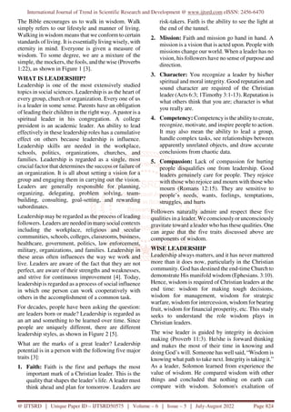 Application of a Wisdom Test to Christian Leaders | PDF | Christianity ...