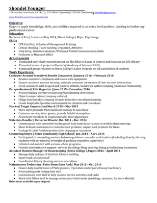 Younger, Shondel Resume | PDF