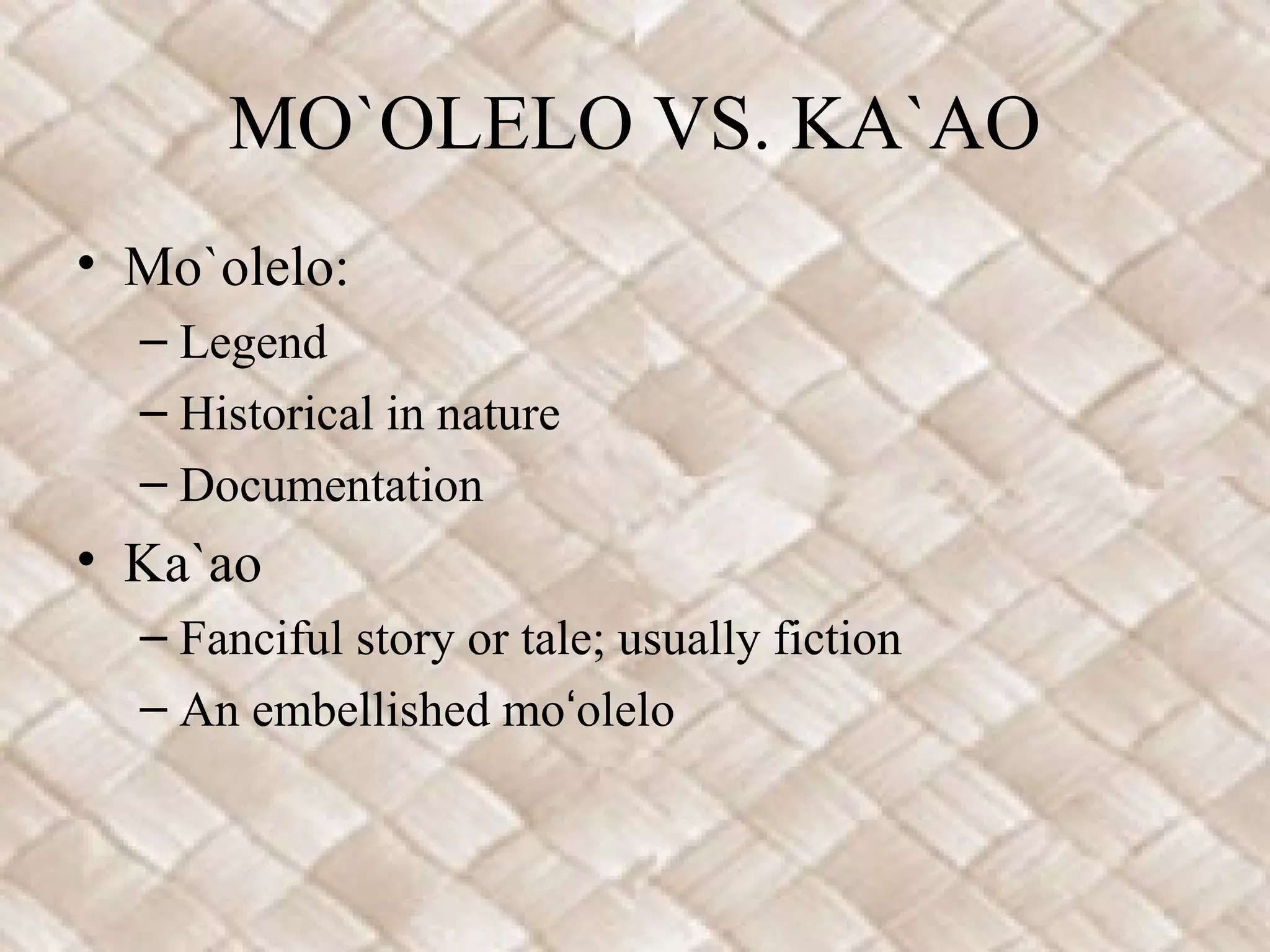 107 moolelo | PPT