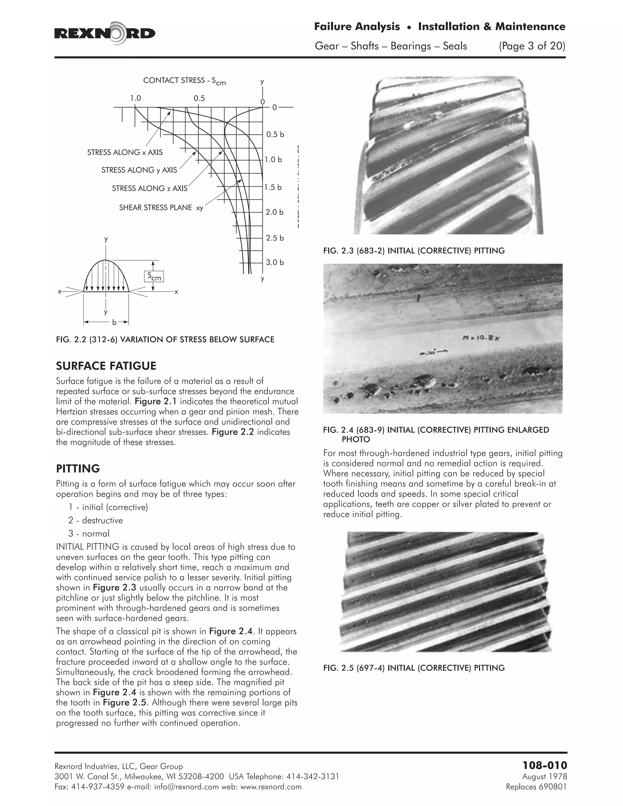 failure-analysis-gears,-shafts,-bearings,-seals-maintenance-manual | PDF