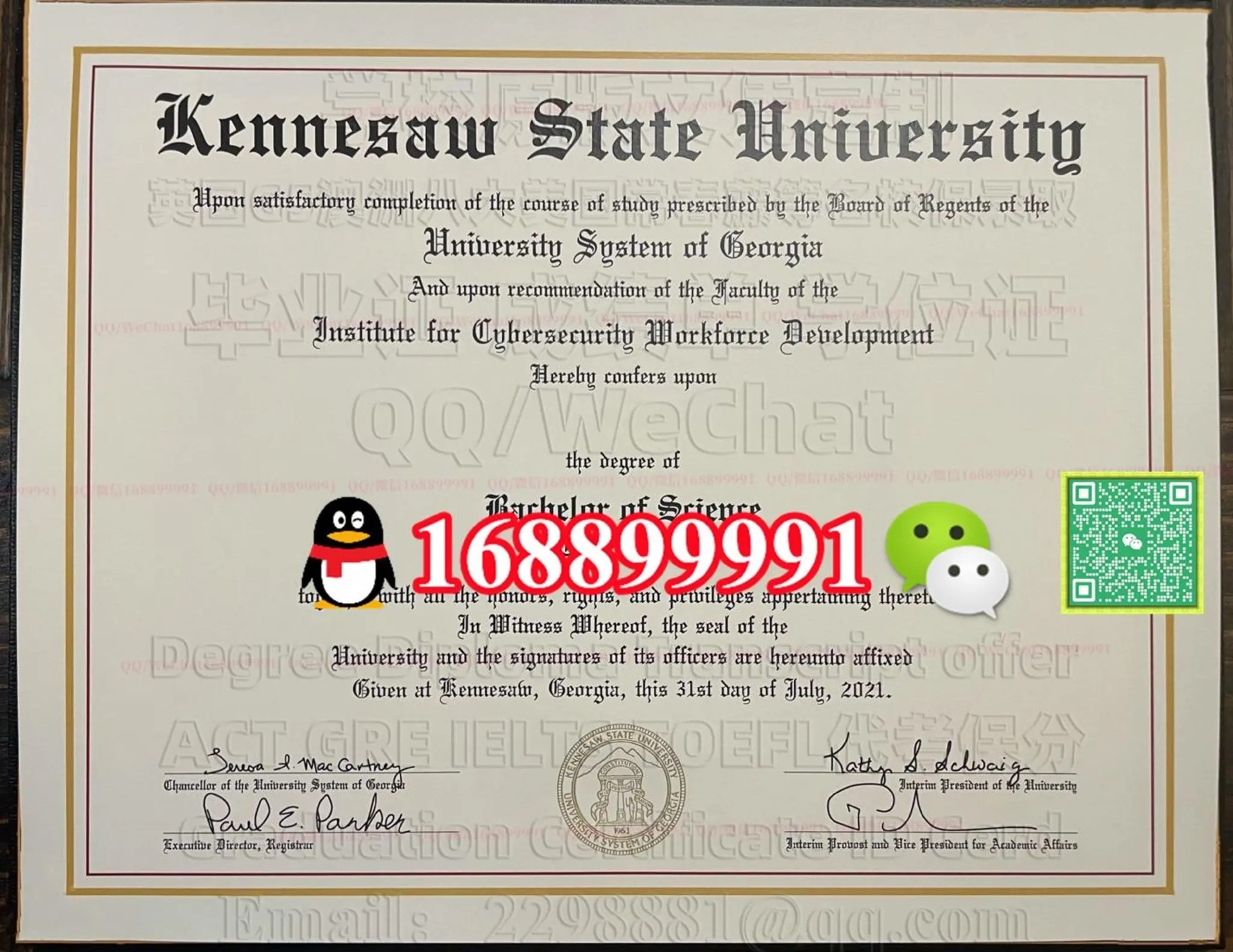 Kennesaw State University degree offer diploma Transcript | PPT