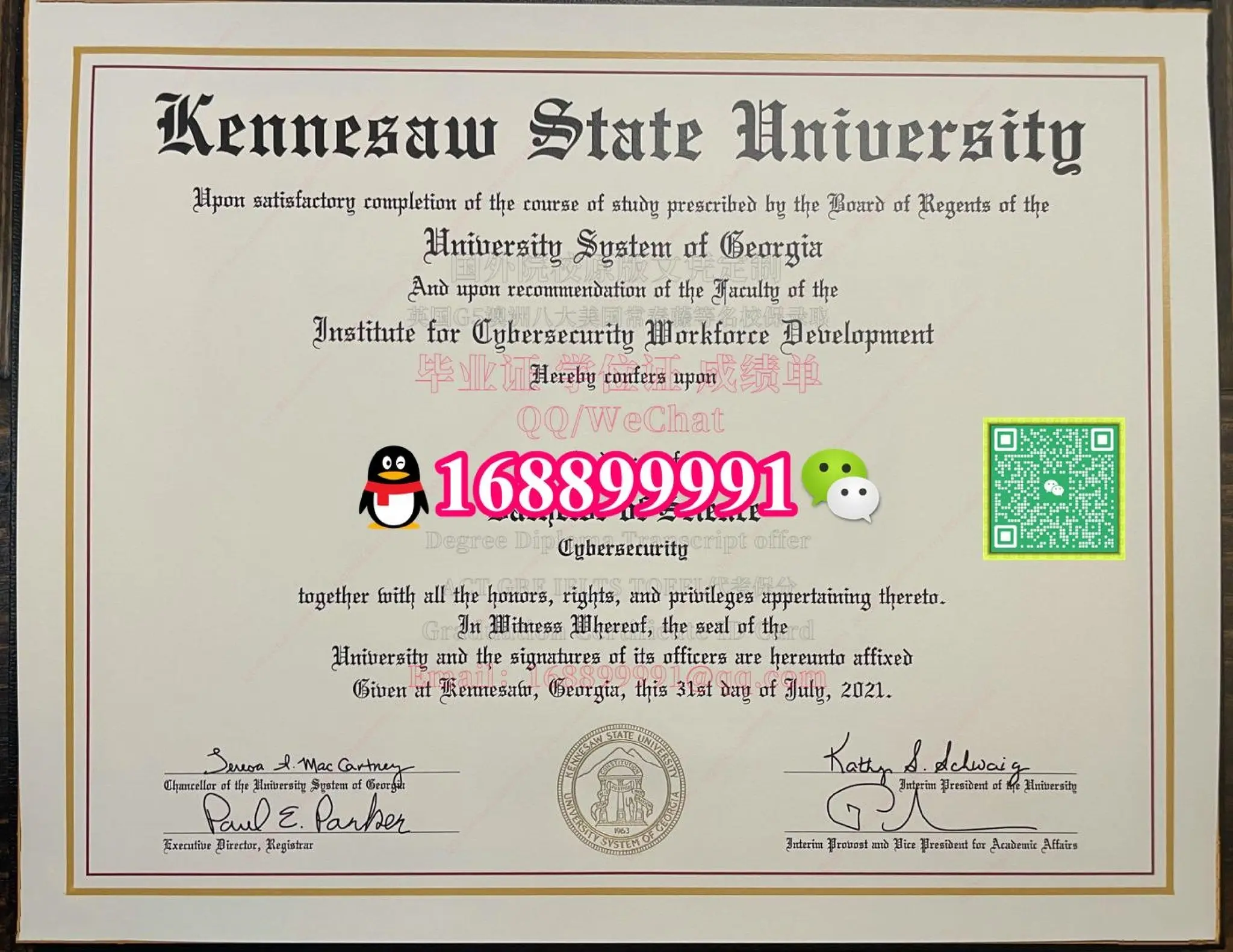 Kennesaw State University degree offer diploma Transcript | PPT