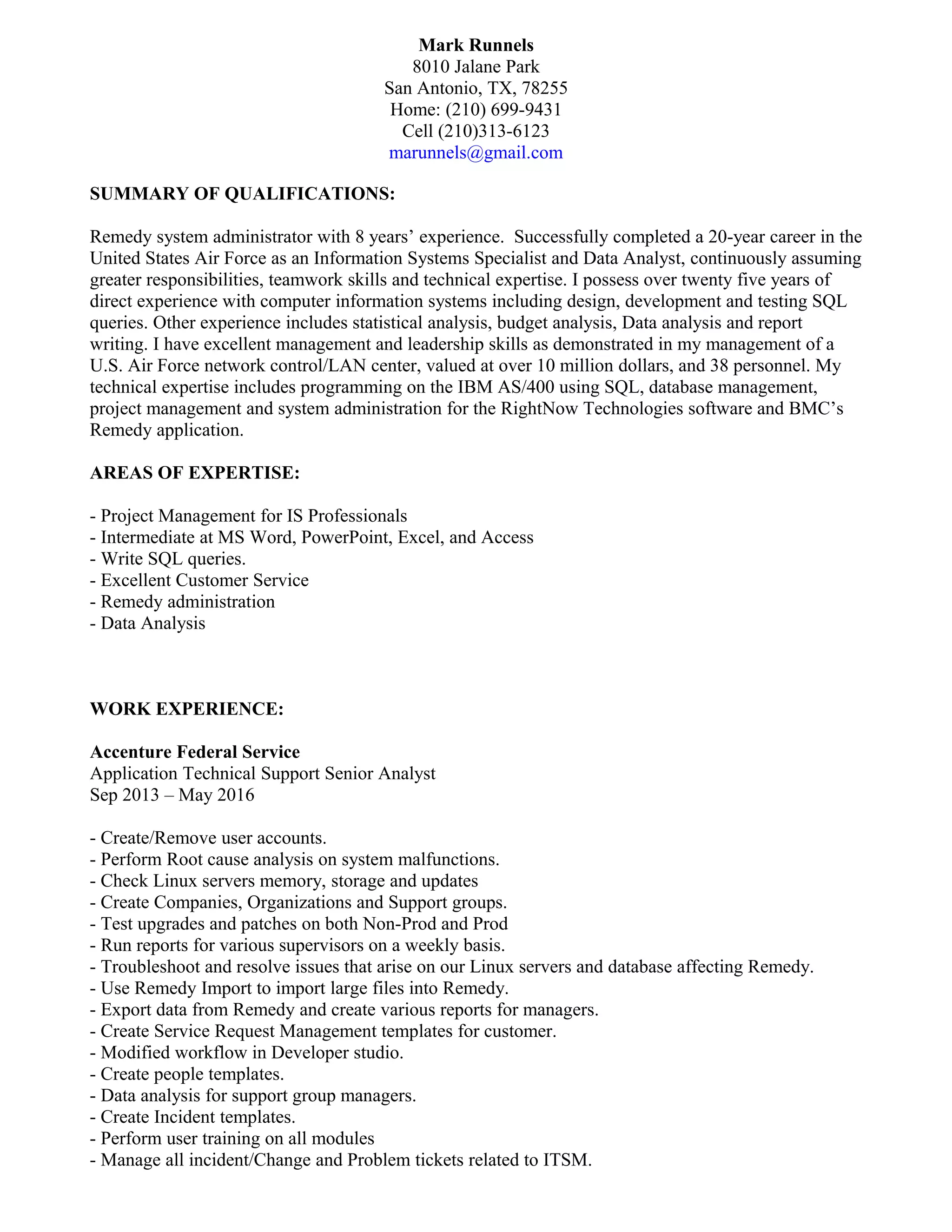 Mark Runnels2 | DOC | Operating Systems | Computer Software and ...