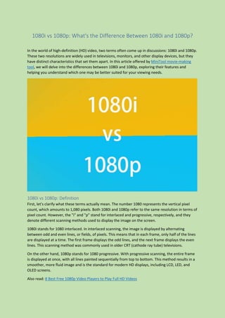 1080i vs 1080p What's the Difference Between 1080i and 1080p.docx