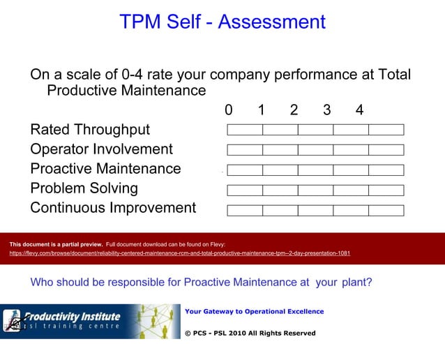 Reliability Centered Maintenance (RCM) and Total Productive Maintenance ...