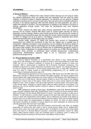 Hybrid distributed application in banking transaction using remote method invocation | PDF