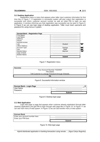 Hybrid distributed application in banking transaction using remote ...
