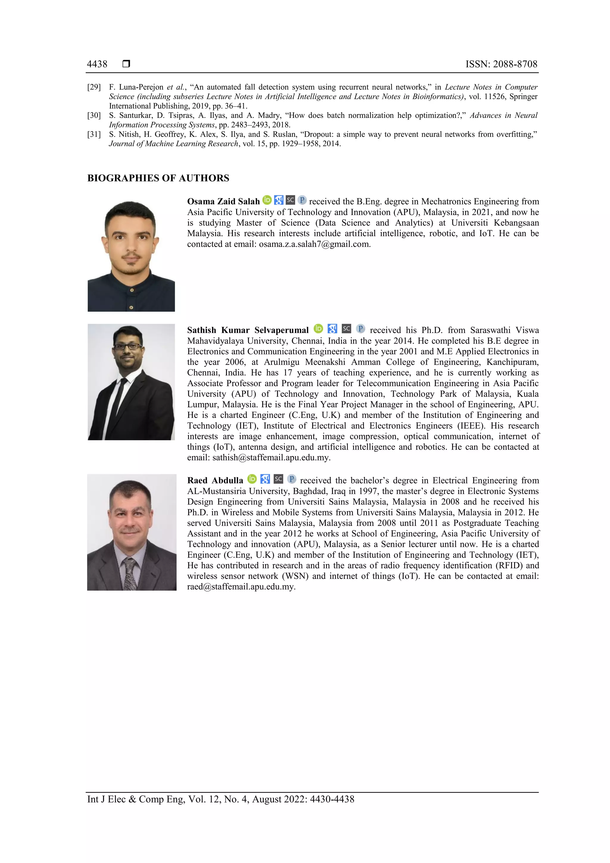 Accelerometer Based Elderly Fall Detection System Using Edge Artificial Intelligence