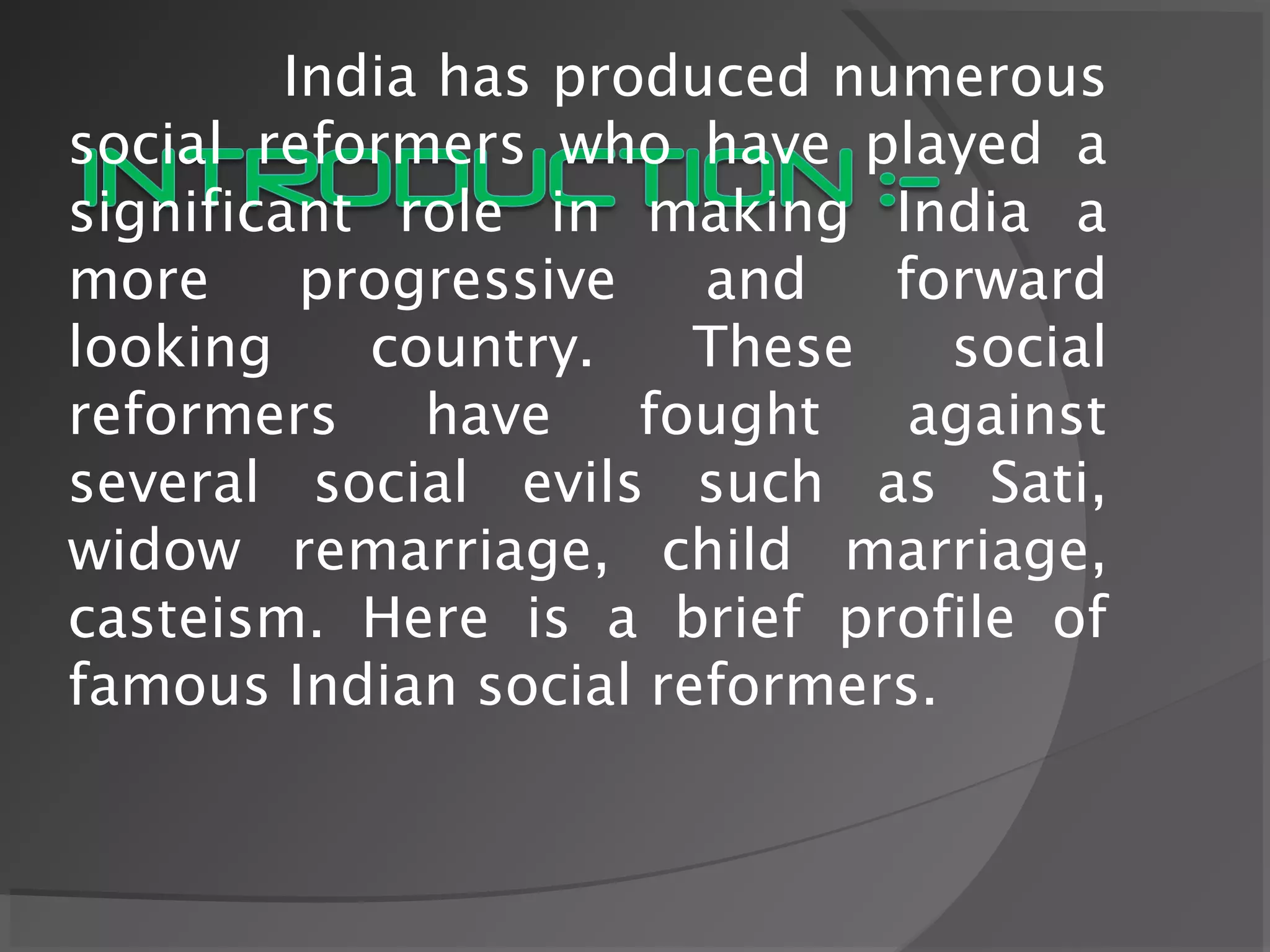 Social Reformers of India | PPT