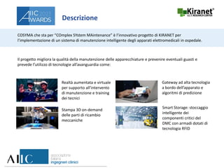 COSYMA - SISTEMA PER LA SMART MAINTENANCE DEGLI APPARATI ...