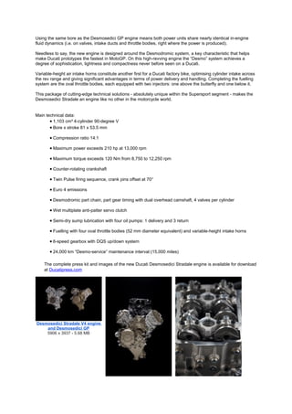 Ducati Panigale V4 Engine - Press Release | DOC