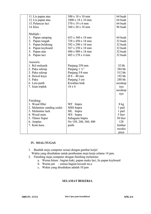 1085 p1-spk-teknik furnitur | PDF