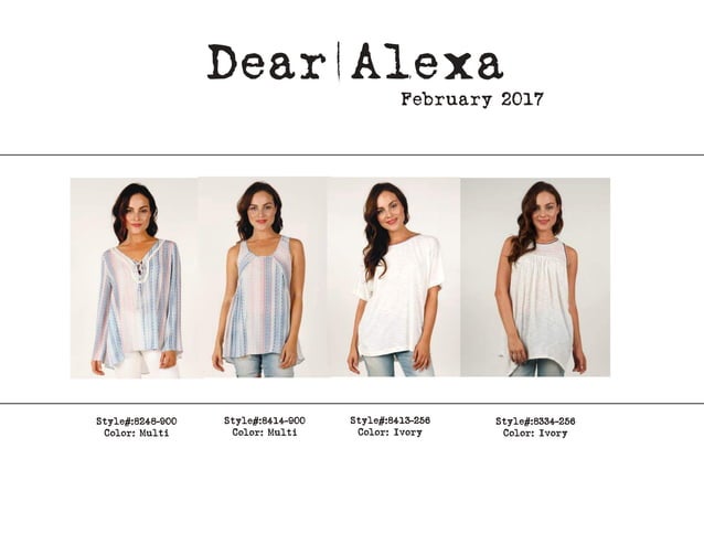 Dear Alexa line sheet feb red.compressed | PDF | Style & Fashion