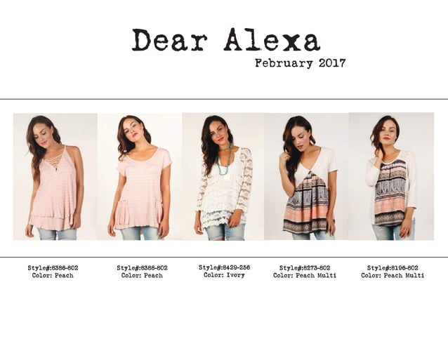 Dear Alexa line sheet feb red.compressed | PDF | Style & Fashion