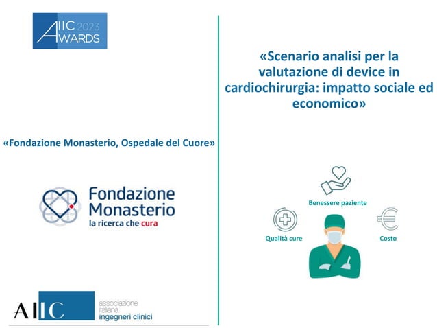 SCENARIO ANALISI PER LA VALUTAZIONE DI DEVICE IN CARDIOCHIRURGIA ...