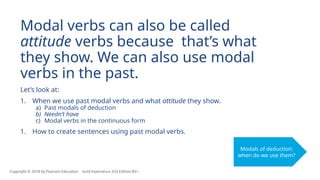 Modal Verbs B1 Presentation Gold Experience | PPTX