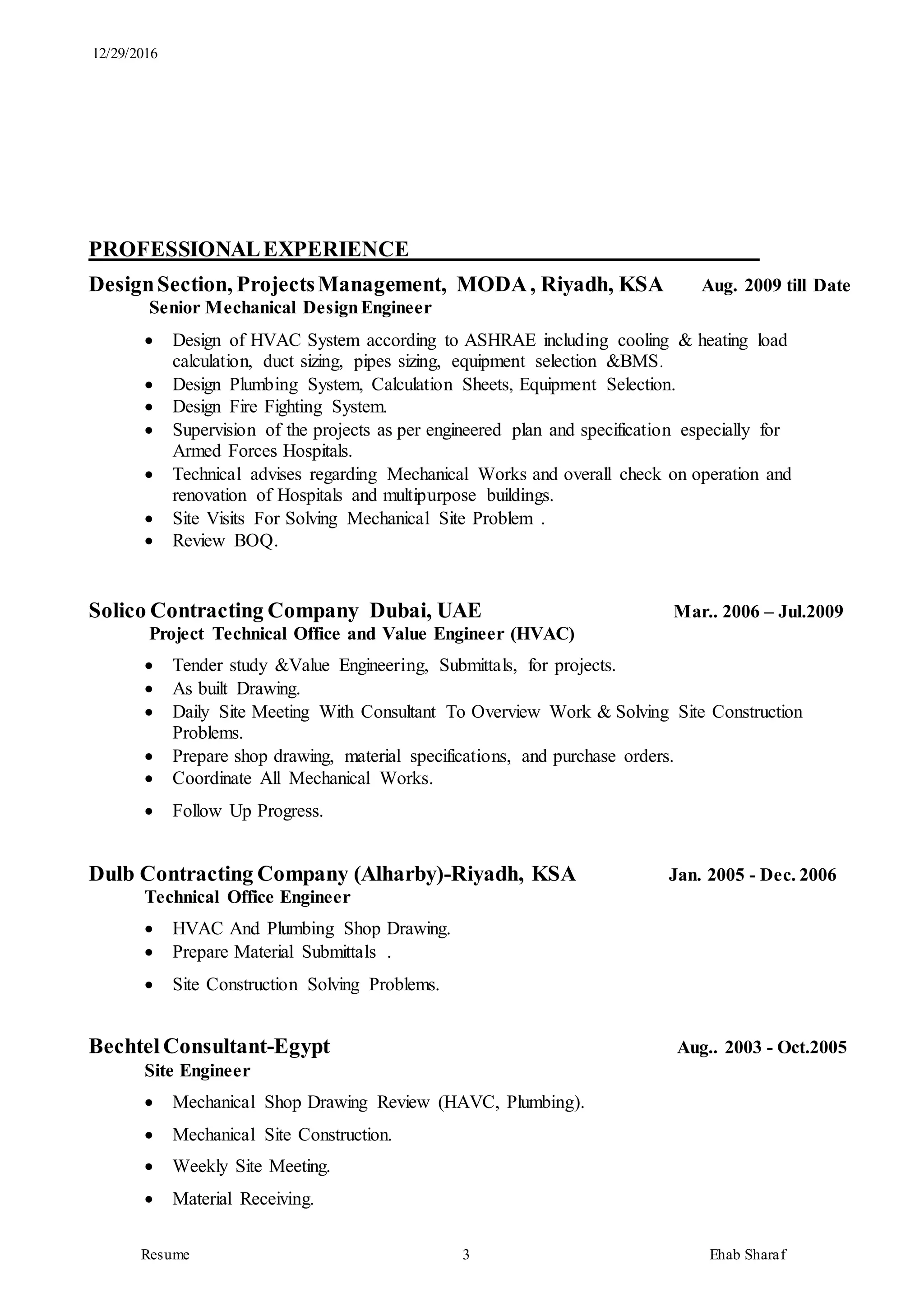 ehab sharaf cv last updated | PDF