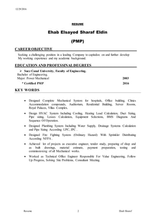 ehab sharaf cv last updated | PDF