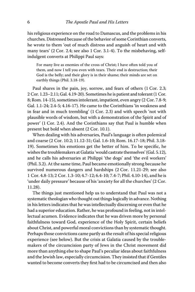 The Apostle Paul And His Letters Bibleworld Edwin D Freed | PDF