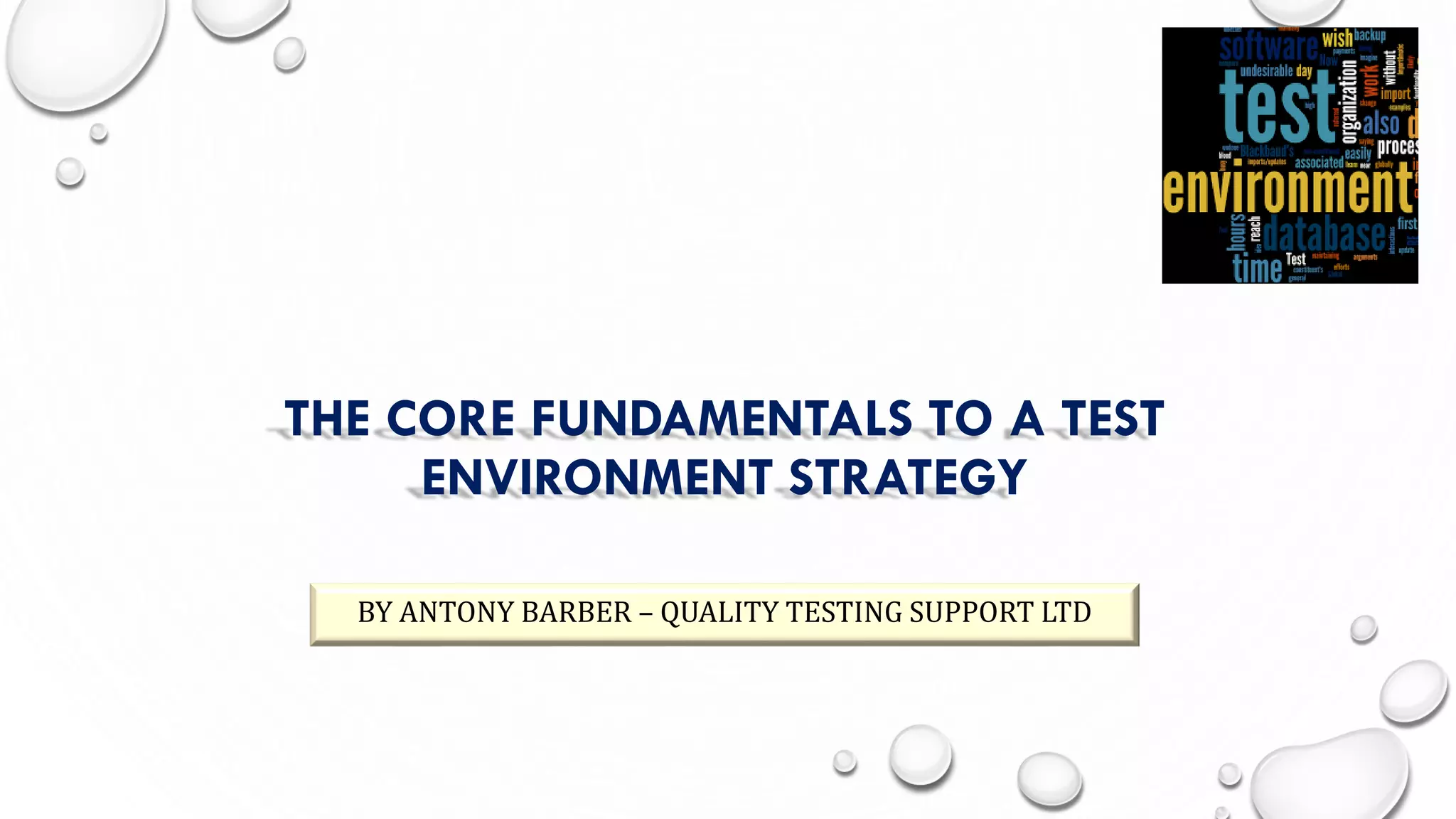Test Environment Strategy | PDF