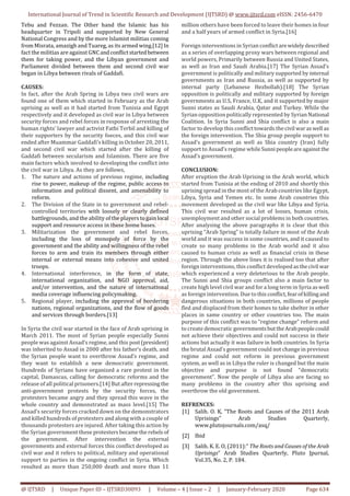 Civil War in Syria and Libya after Arab Spring | PDF