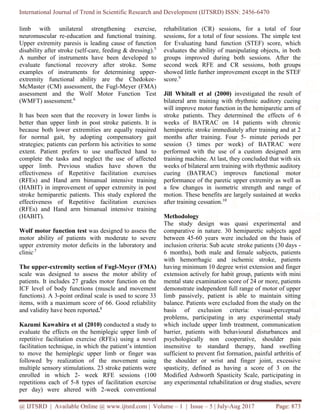 Comparison between Effectiveness of Hand Arm Bimanual Intensive ...