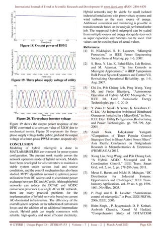 Control of Hybrid AC DC Micro Grid Involving Energy Storage, Renewable ...