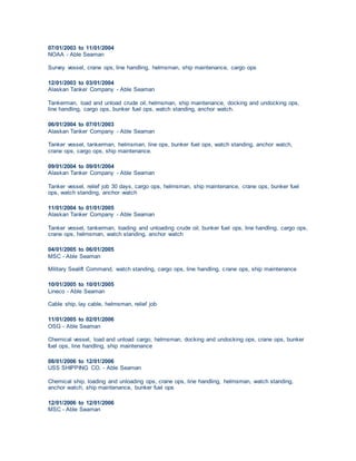 Merchant Mariner Resume | DOCX