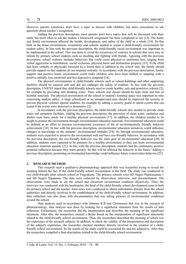 Child-friendly school environment to ensure children’s welfare | PDF