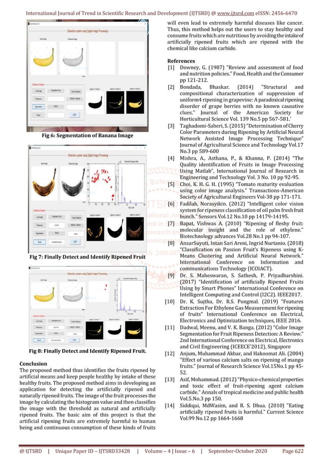 Identification of Artificially Ripened Fruits using MATLAB | PDF