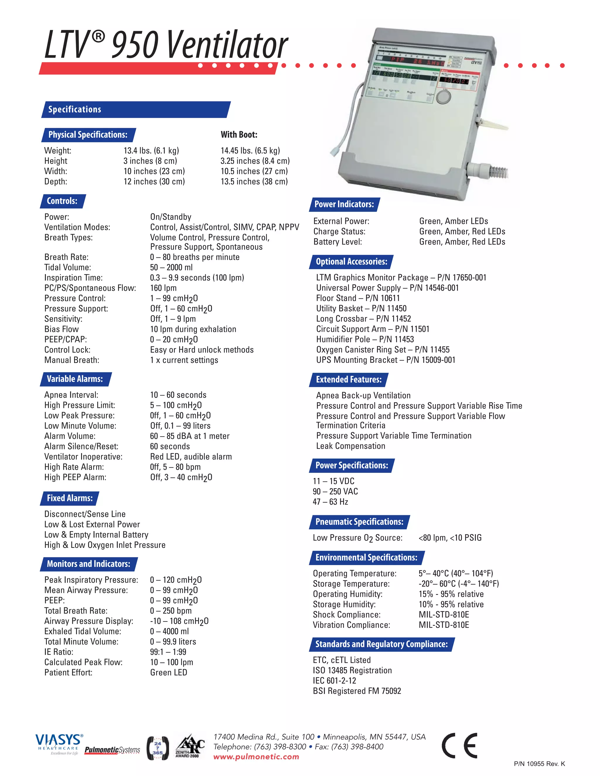 Catálogo Pulmonetic ltv 950 | PDF