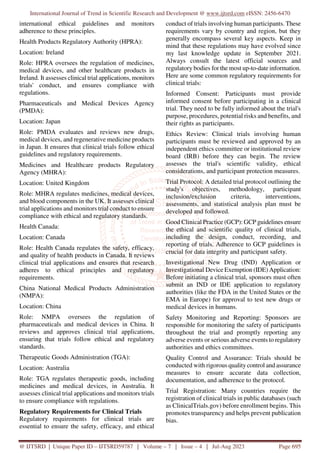 Regulatory Landscape and Compliance in Clinical Research | PDF
