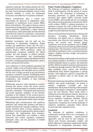 Regulatory Landscape and Compliance in Clinical Research | PDF ...