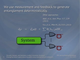 Entangling distant superconducting qubits using nanomechanical transducers | PPT