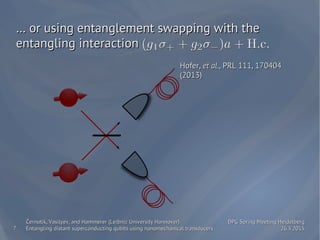 Entangling distant superconducting qubits using nanomechanical transducers | PPT