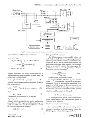 PI with Fuzzy Logic Controller based APLC for compensating harmonic and reactive power | PDF
