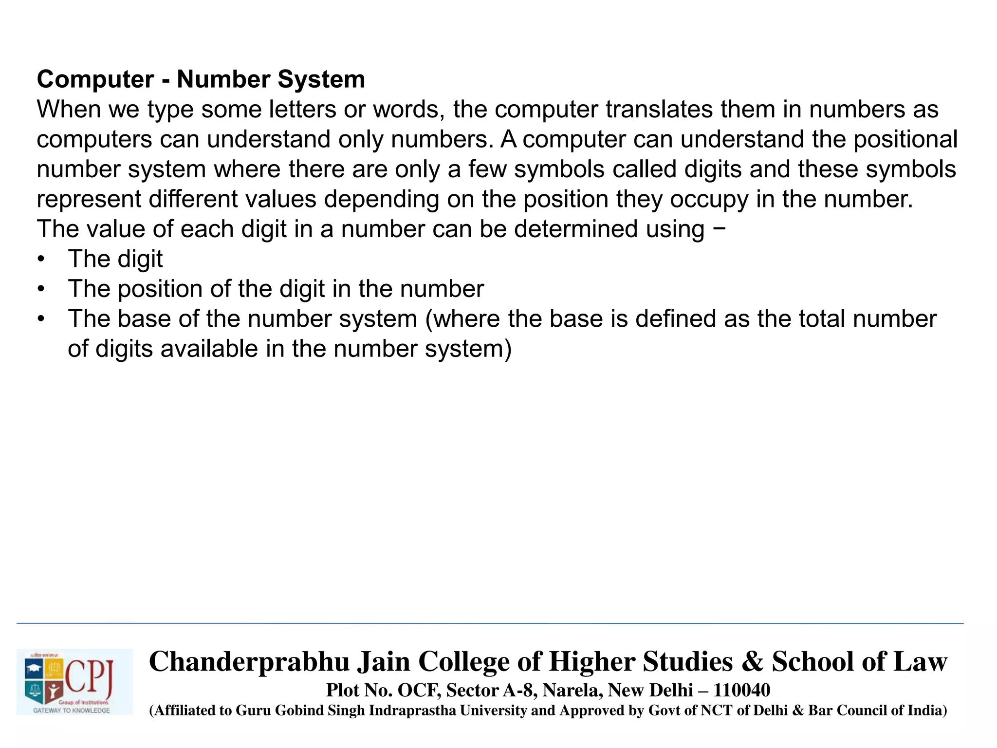 Computer Application | PPT