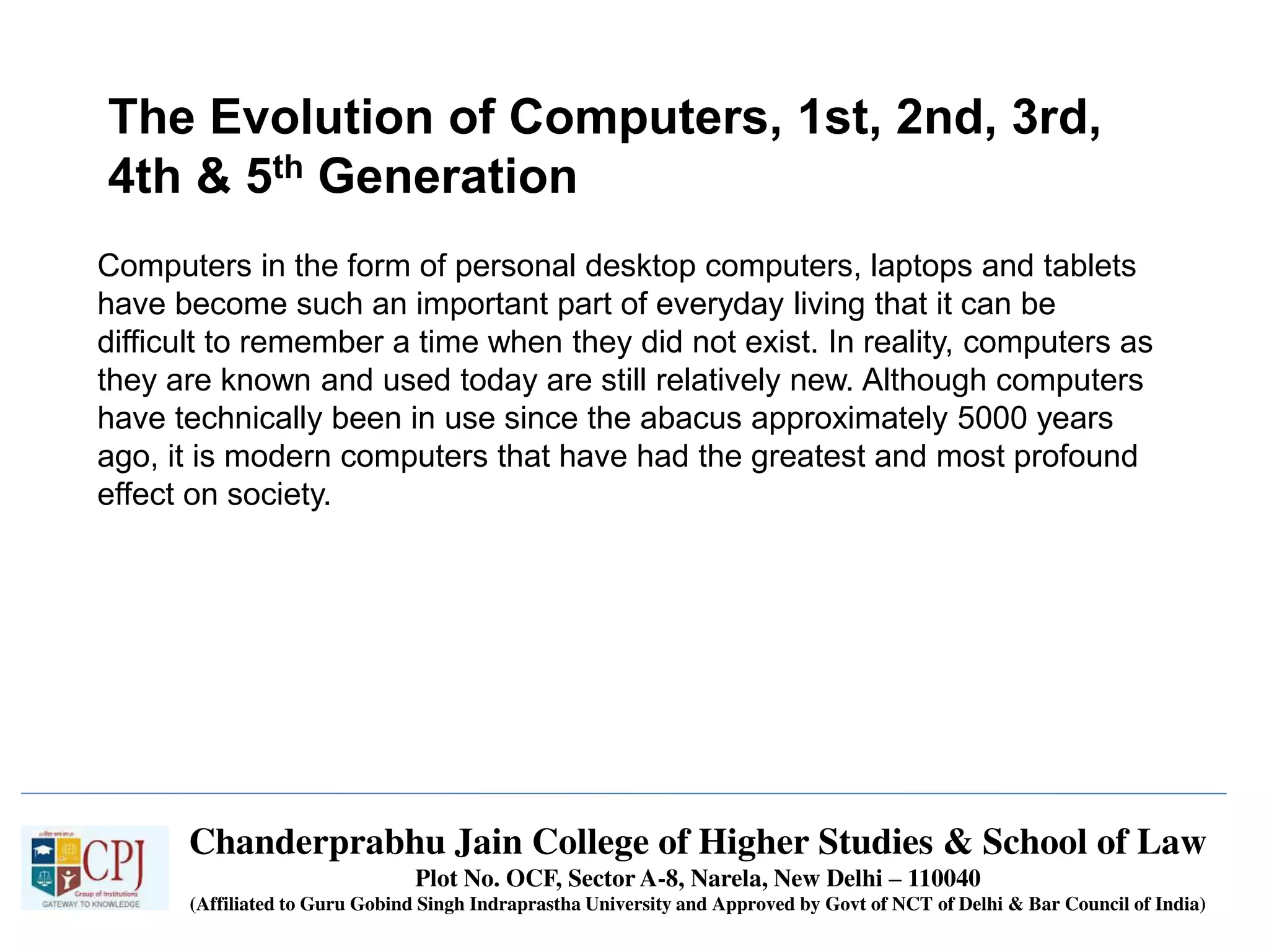 Computer Application | PPT