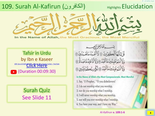 Al Quran (Chapter 109): Surah Al-Kafirun [The Disbelievers] | PDF ...