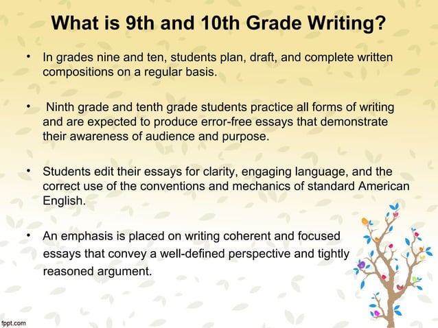 Writing Standards for Grade 9th & 10th | PPT