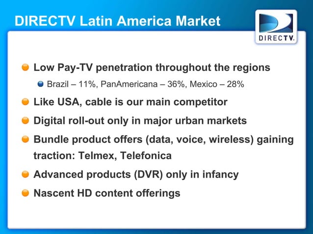 direc tv group Merrill Lynch Media Fall Preview Conference | PDF