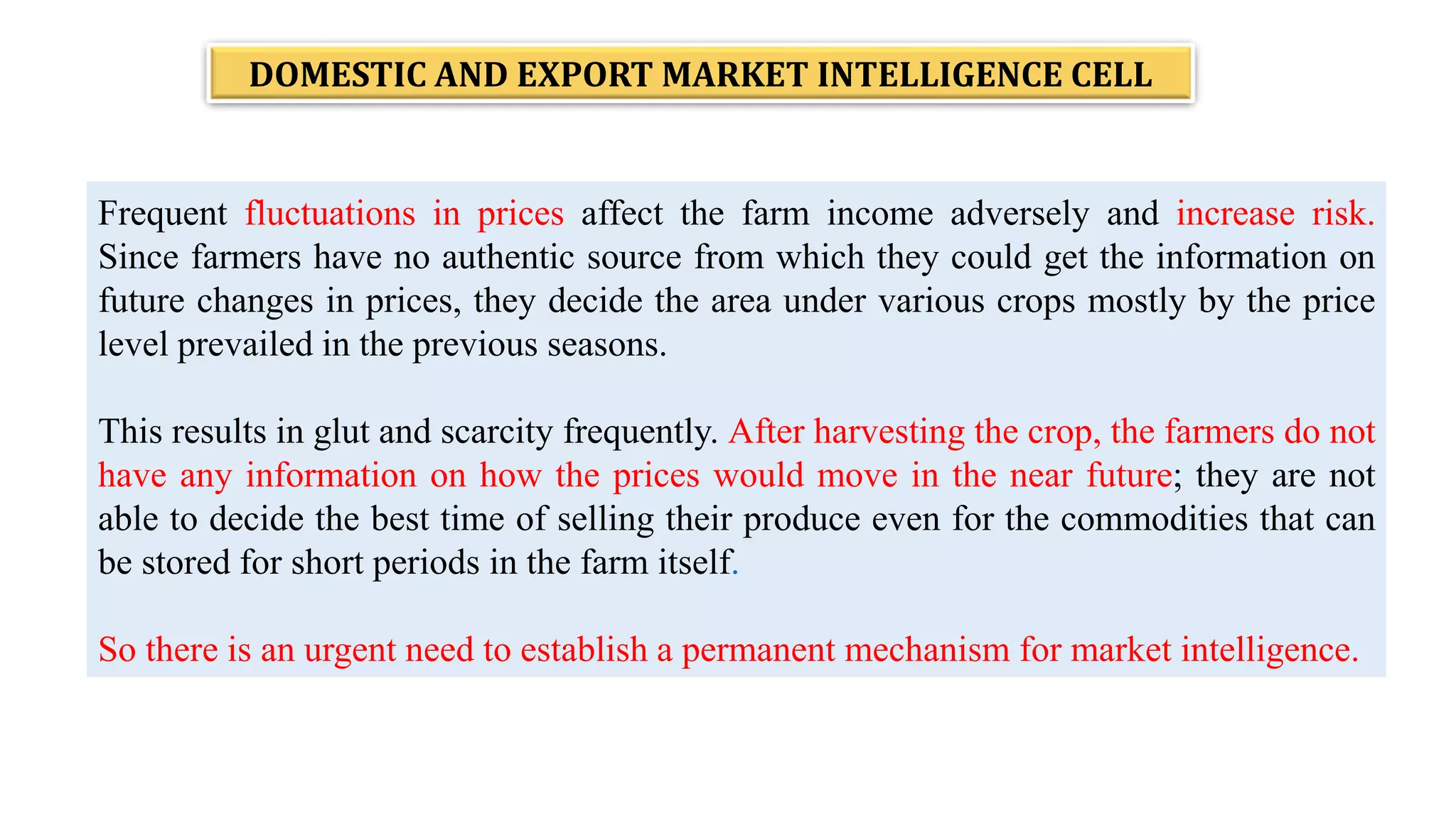 Domestic & Export Market Intelligence Cell (DEMIC) | PPTX