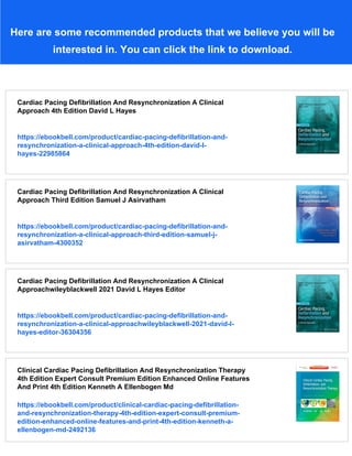 Resynchronization And Defibrillation For Heart Failure A Practical ...