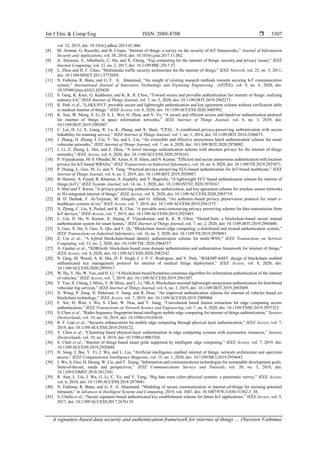 A signature-based data security and authentication framework for internet of things applications ...