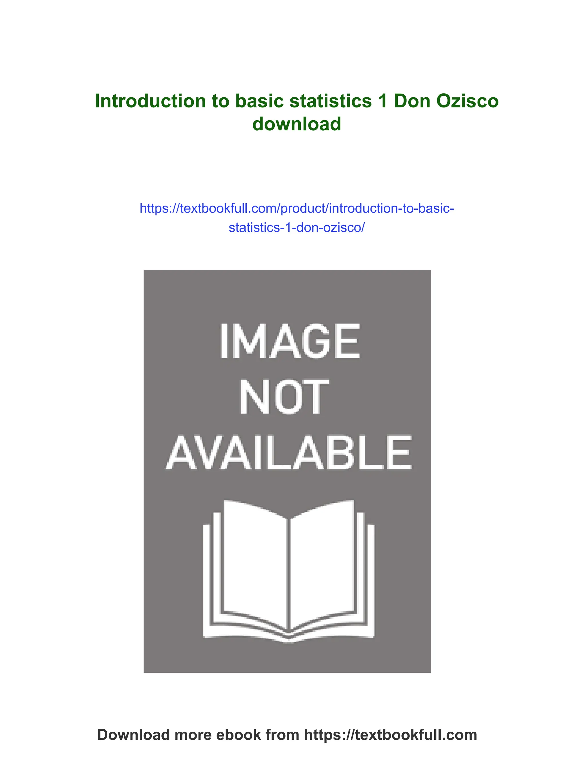 Introduction to basic statistics 1 Don Ozisco | PDF