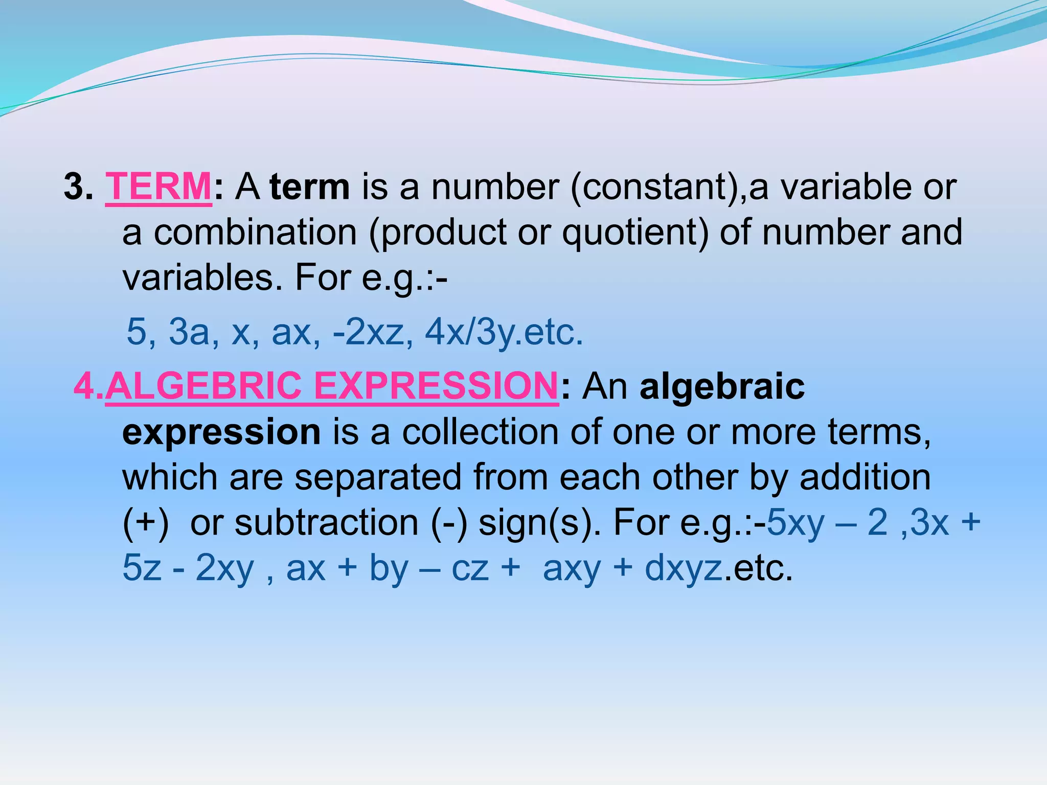 Fundamental Concept of Algebra | PPTX