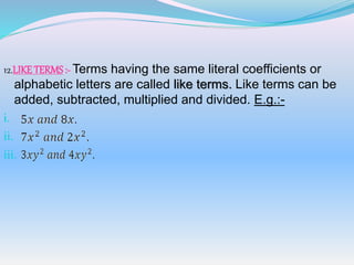 Fundamental Concept of Algebra | PPTX