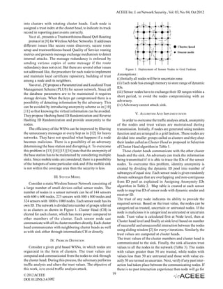 ATMC: Anonymity and Trust Management Scheme Applied to Clustered Wireless Sensor Networks | PDF
