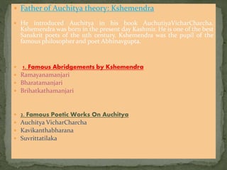 Theory of Auchitya | PPTX